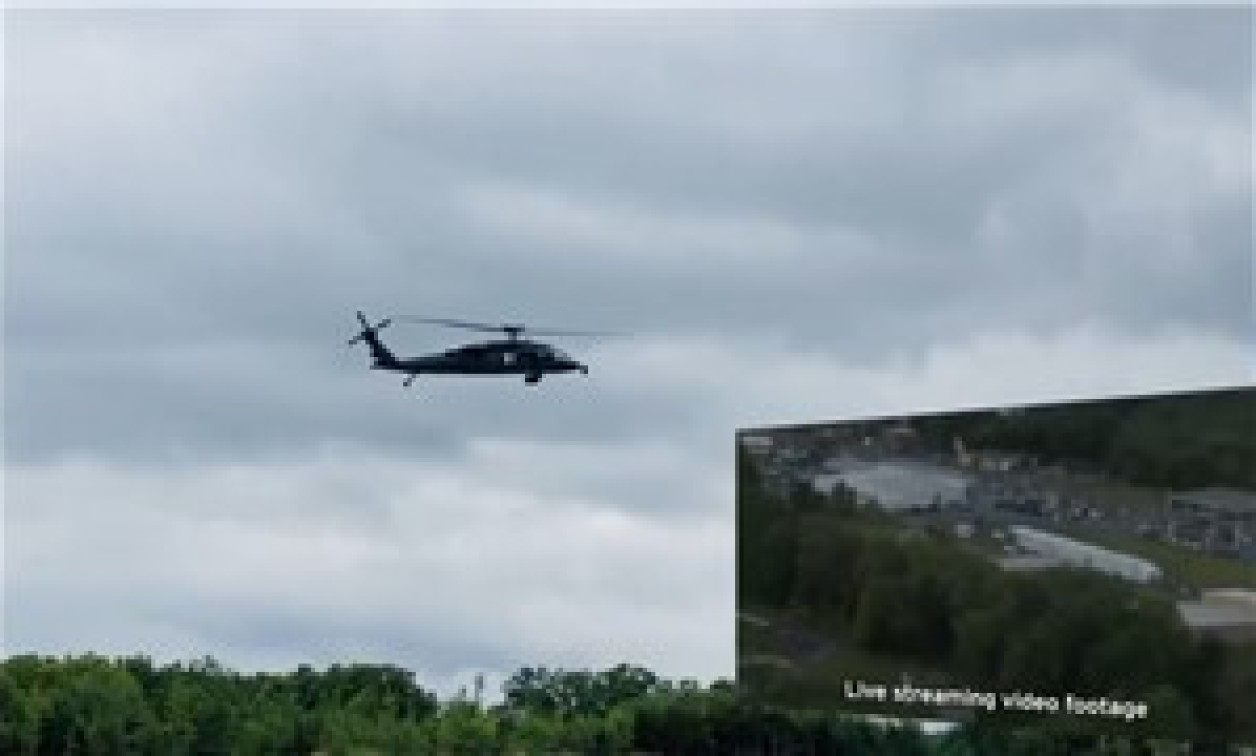 Livestream satellite connectivity from in-flight helicopter ...