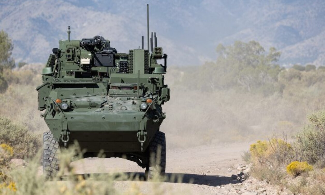 Stryker-based counter-UAS system showcased at Leonardo DRS exhibit at ...