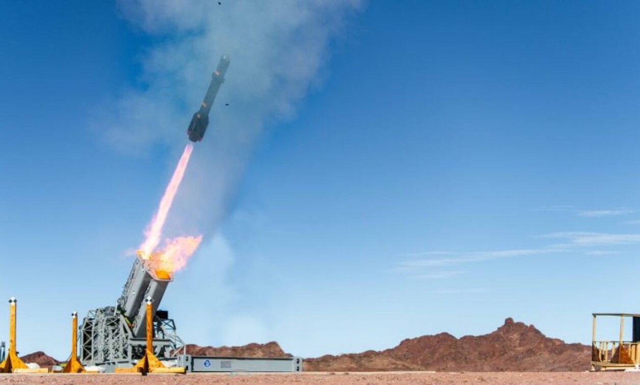 90-degree vertical launch of JAGM demonstrated from quad launcher for ...