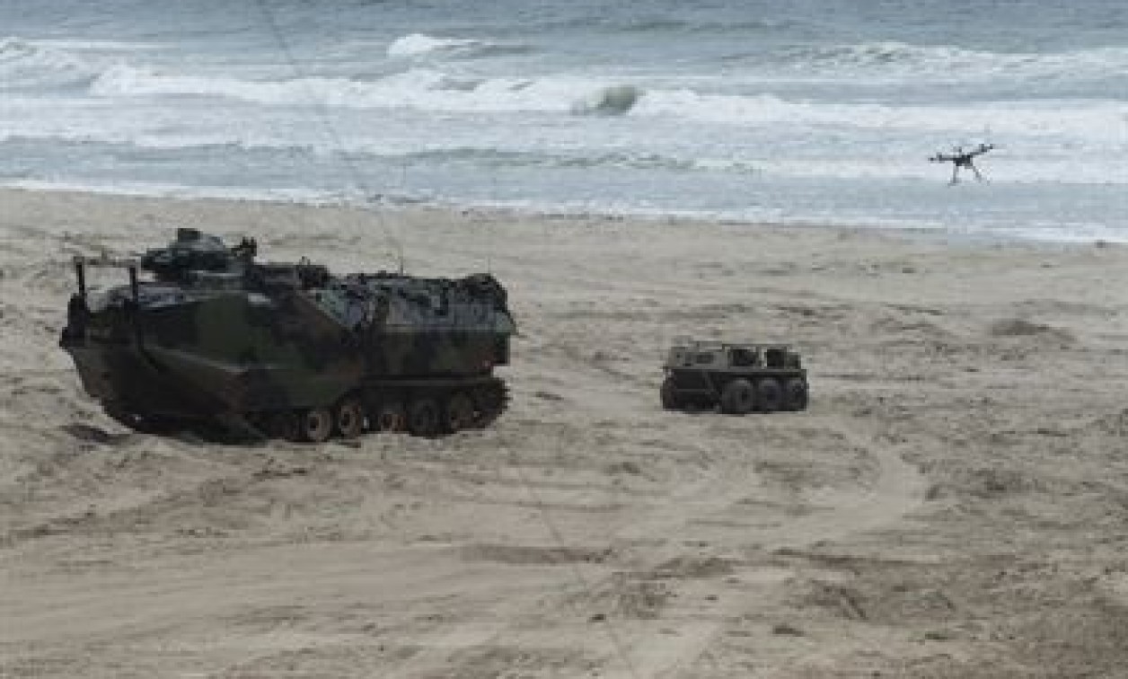 Joint Navy and Marine exercise demonstrates amphibious autonomous ...