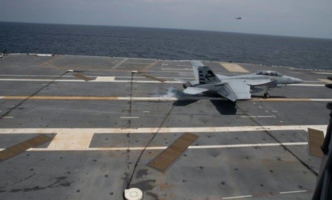 First aircraft launch and recovery performed aboard the newly ...