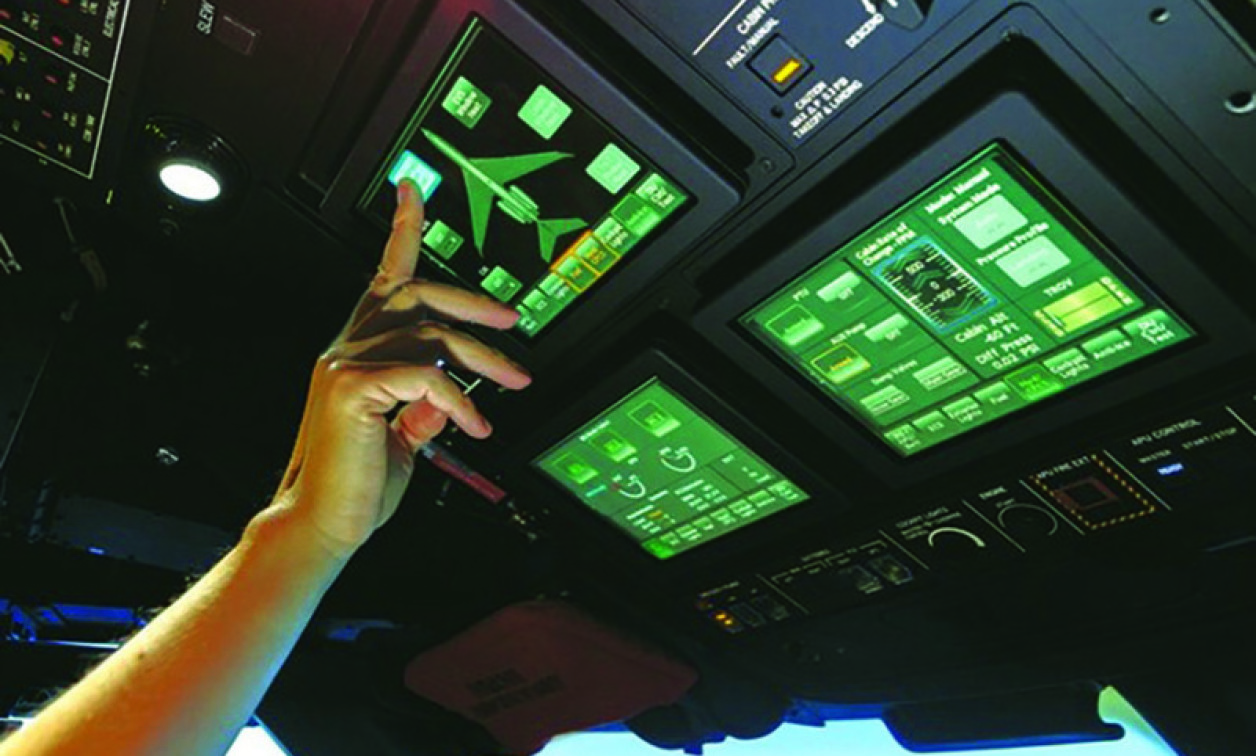 Overhead Touch Screen Display Solution For The Cockpit Military Embedded Systems